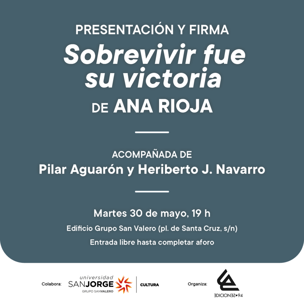 Presentación y firma de la novela «Sobrevivir fue su victoria», de Ana ...